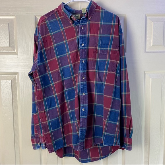 L.L. Bean | Shirts | Vintage Ll Bean Button Down Flannel Size Large | Poshmark